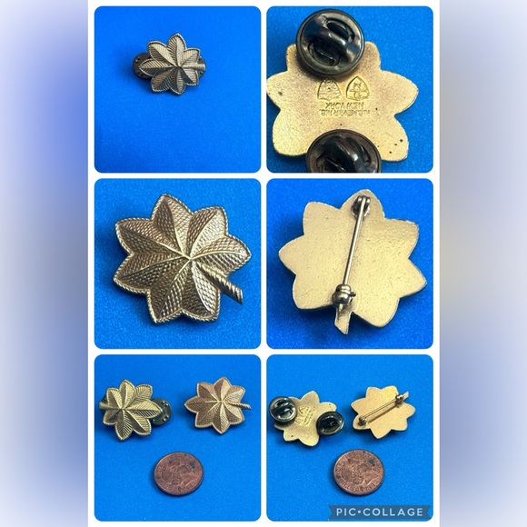 Jewelry | Us Army Insignia Military Pins Set Ranking Major Oak Leaf Ny ...